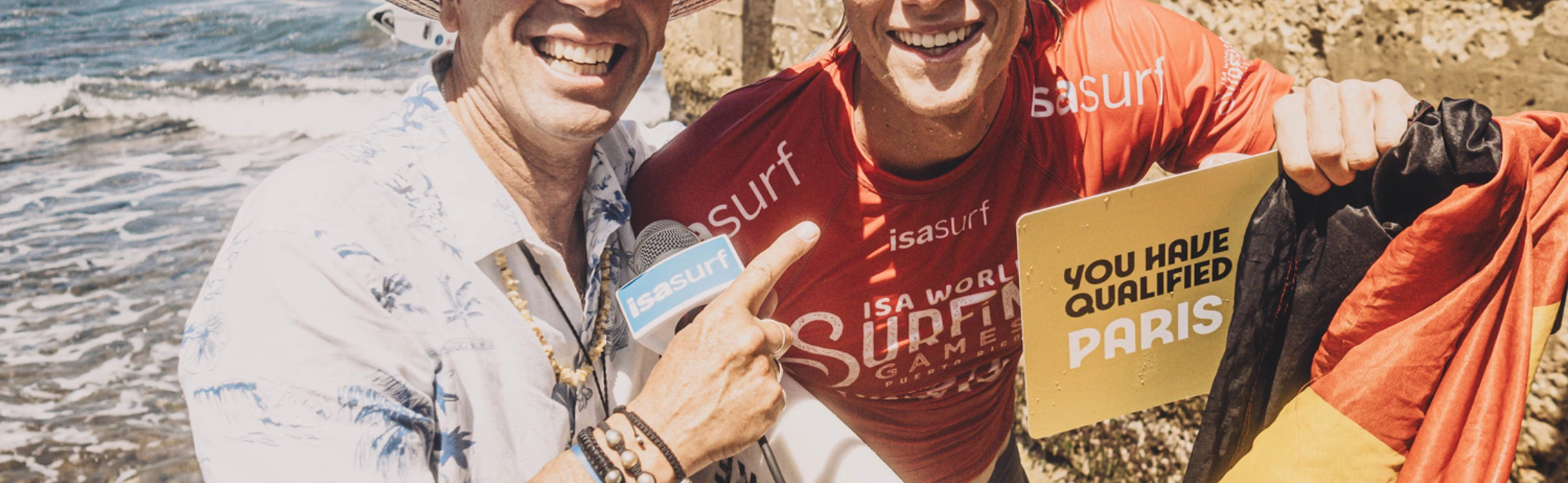 Deutsche Surfer bei Olympia 2024: Camilla Kemp & Tim Elter.