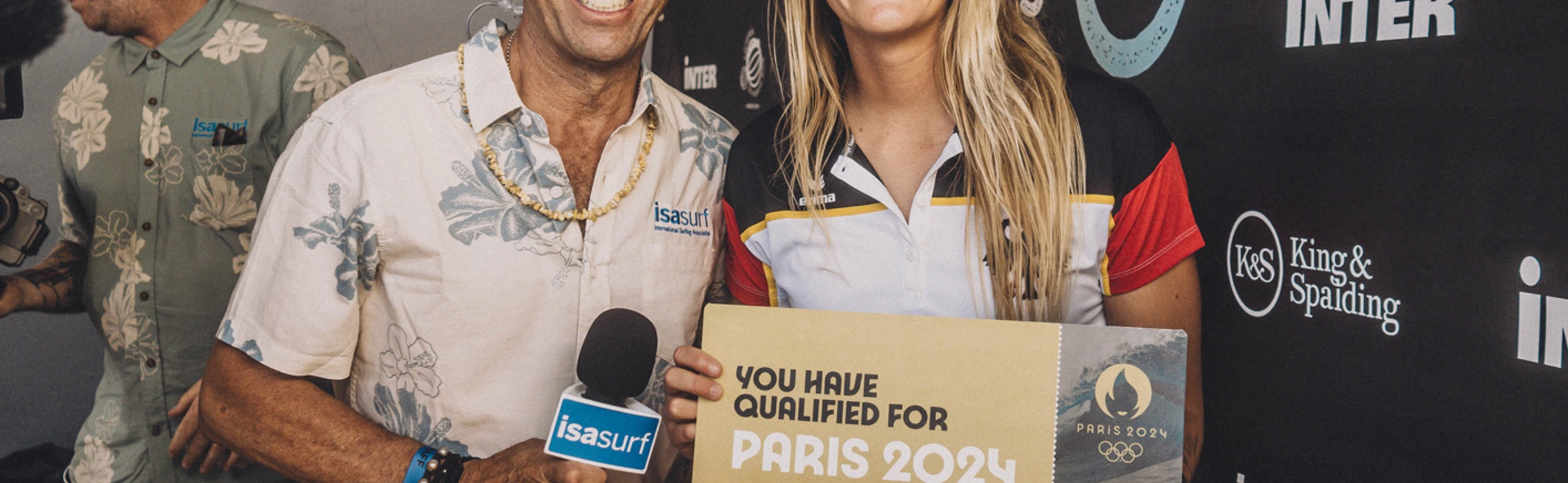 Deutsche Surfer bei Olympia 2024: Camilla Kemp & Tim Elter.